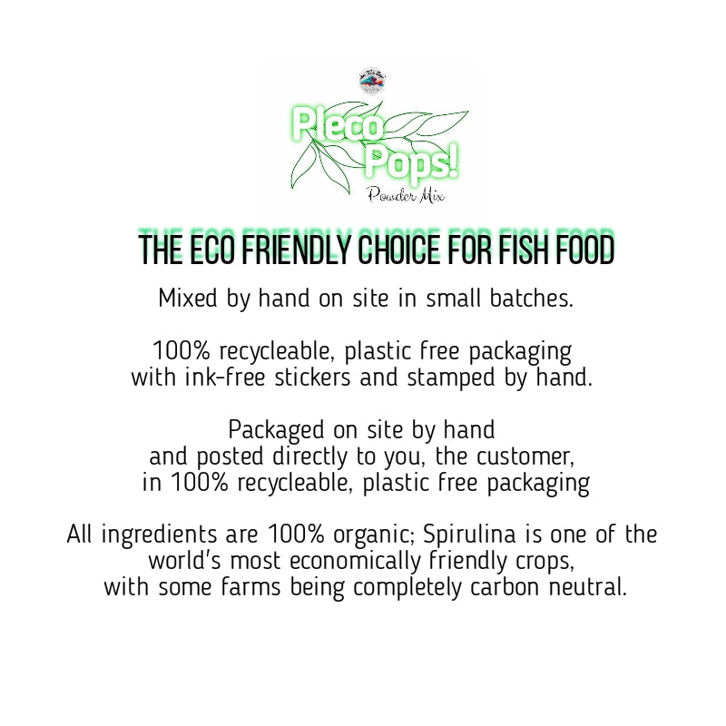 Pleco Pops! Powder Mix Gel Fish Food - 40g – In The Bag! Tropical Fish UK
